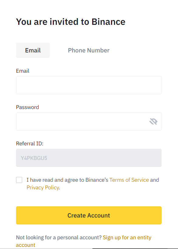 Cách đăng ký tài khoản Binance bằng email (Web)