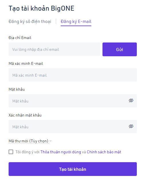 BigONE là gì? Hướng dẫn đăng ký tài khoản BigONE